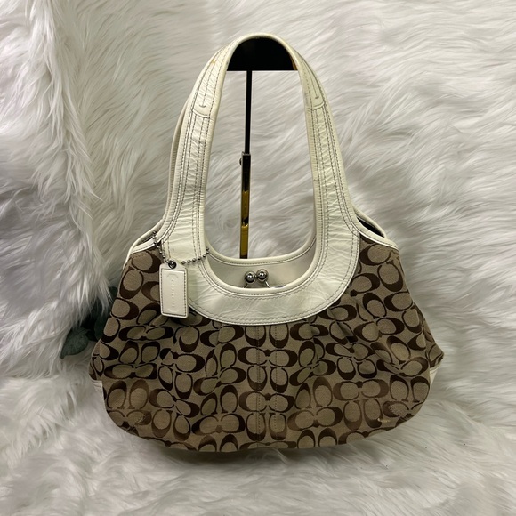 Coach | Bags | Coach Ergo Jacquard Kiss Lock Shoulder Bag As Is Color ...